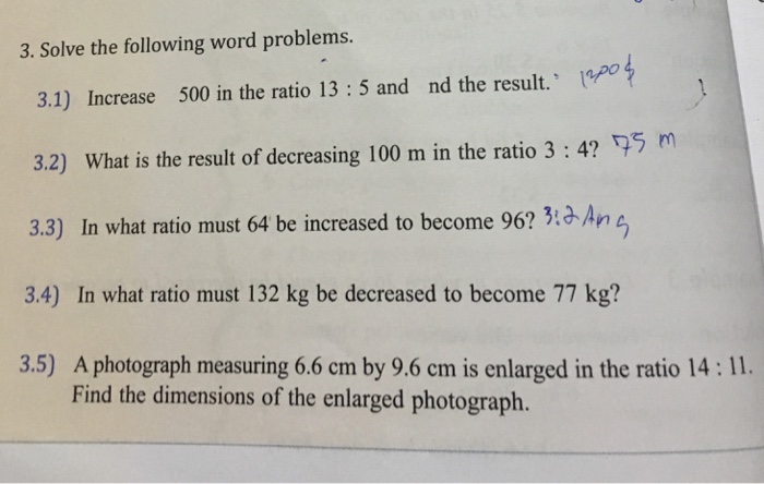 Solved Solve the following word problems. Increase 500 in | Chegg.com