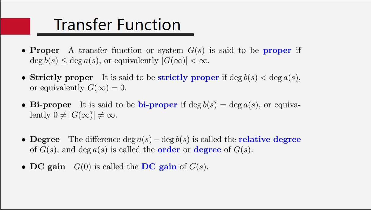 Solved Why the transfer function (proper) is less than | Chegg.com