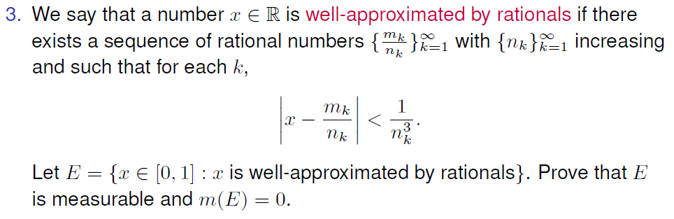 Solved We say that a number x∈R is well-approximated by | Chegg.com