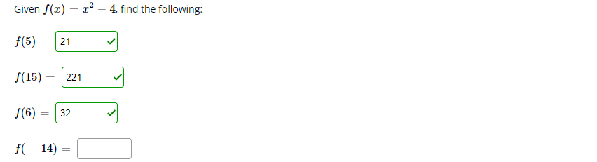 Solved Given f(x)=x2-4, ﻿find the | Chegg.com