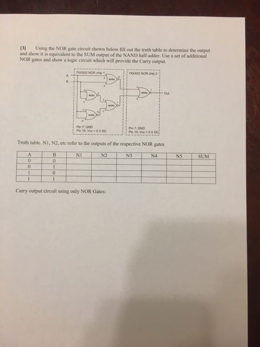 Solved ECE 204 Pre-Lab 09 Basic Logic Gates Prove DeMorgan's | Chegg.com