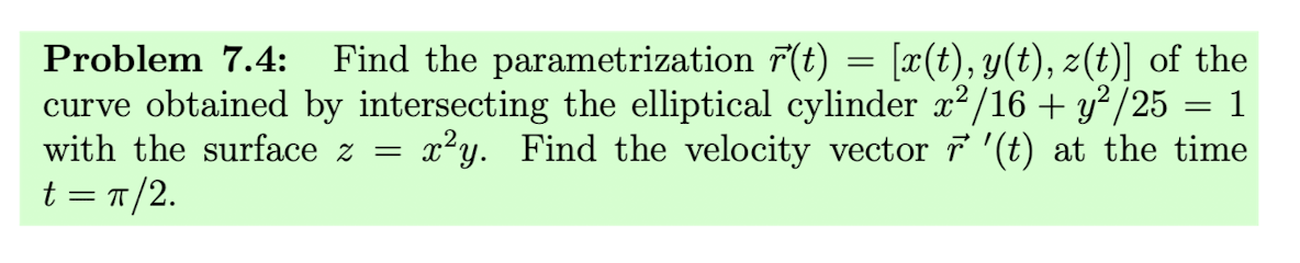 Solved Problem 7.4: Find the parametrization | Chegg.com