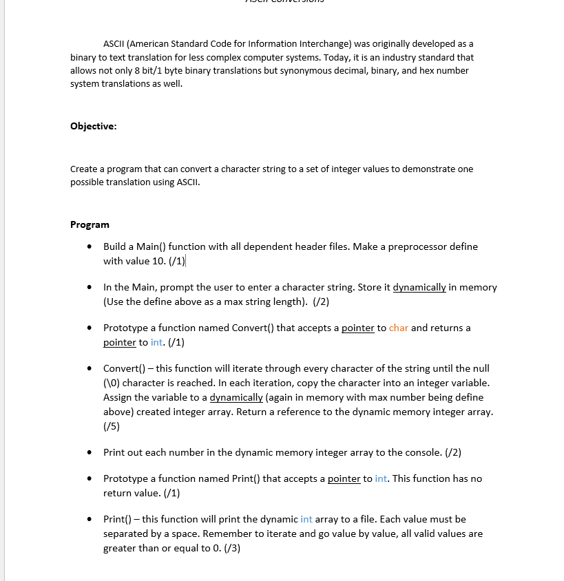 Solved ASCII (American Standard Code for Information | Chegg.com