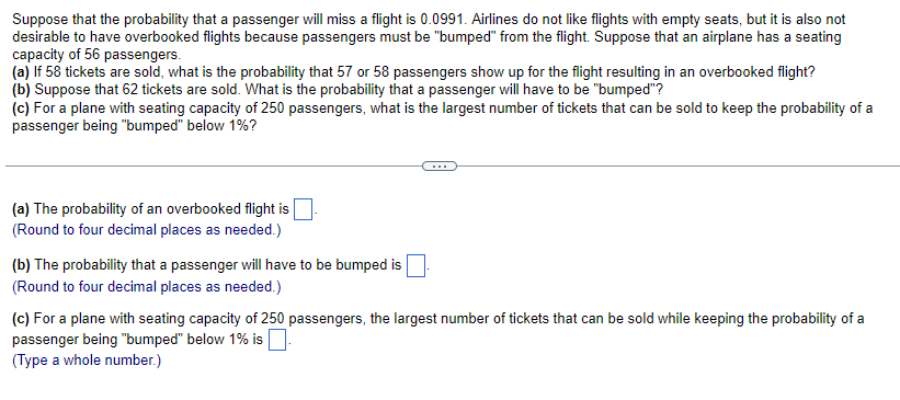 Solved Suppose that the probability that a passenger will | Chegg.com