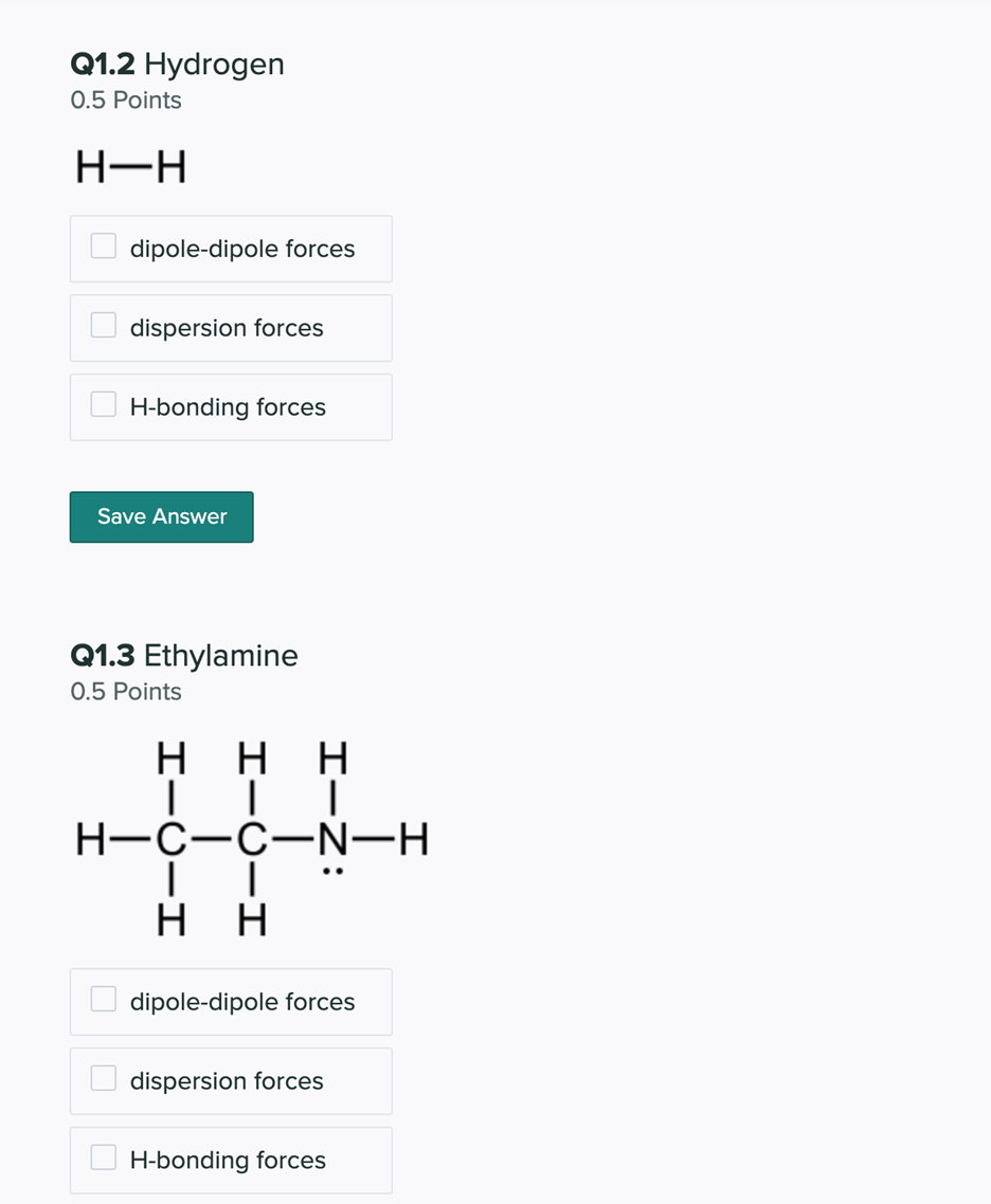 Solved Identify the intermolecular forces. Use the Lewis | Chegg.com