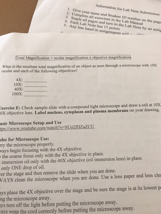 Solved What is the resultant total magnification of an | Chegg.com