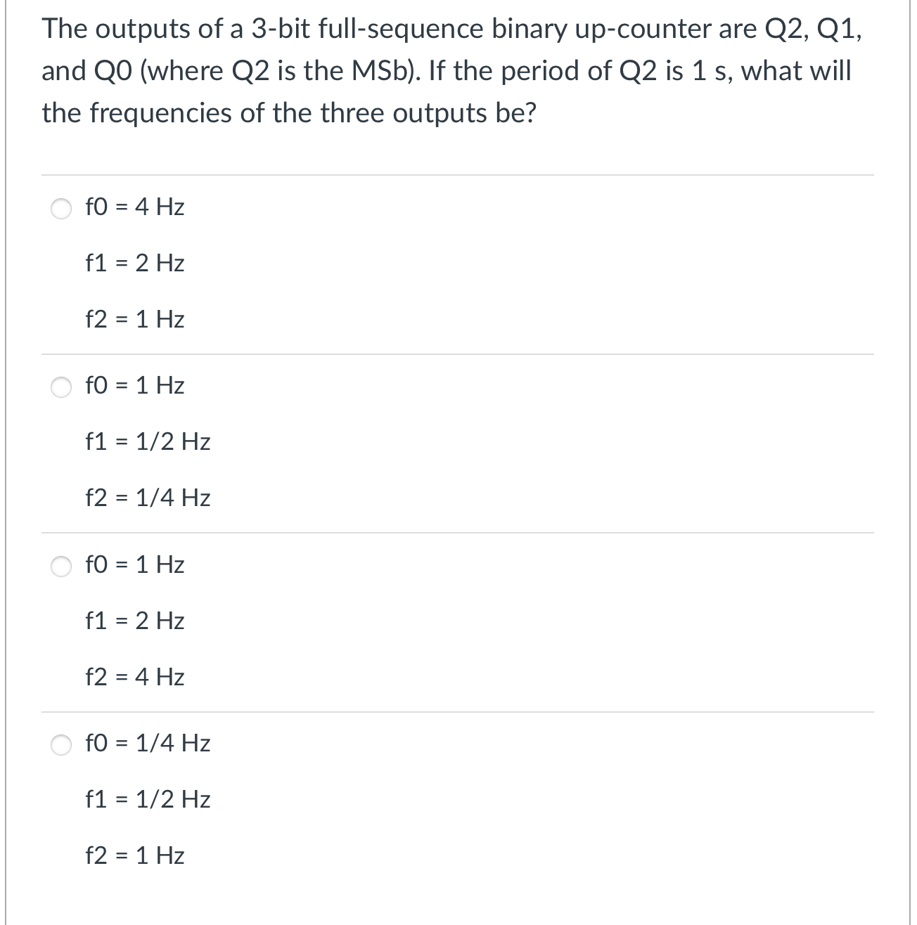 The outputs of a 3-bit full-sequence binary | Chegg.com
