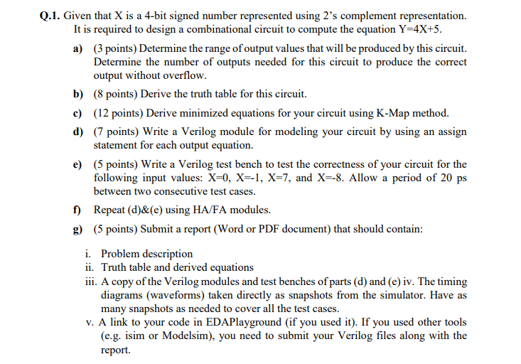 Solved Q.1. Given that X is a 4-bit signed number | Chegg.com