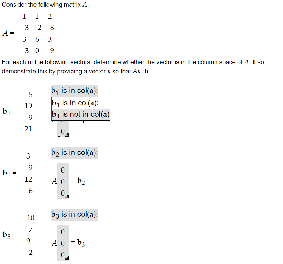 Solved Consider the following matrix A: 1 1 2 -3 -2 -8 A= 36 | Chegg.com