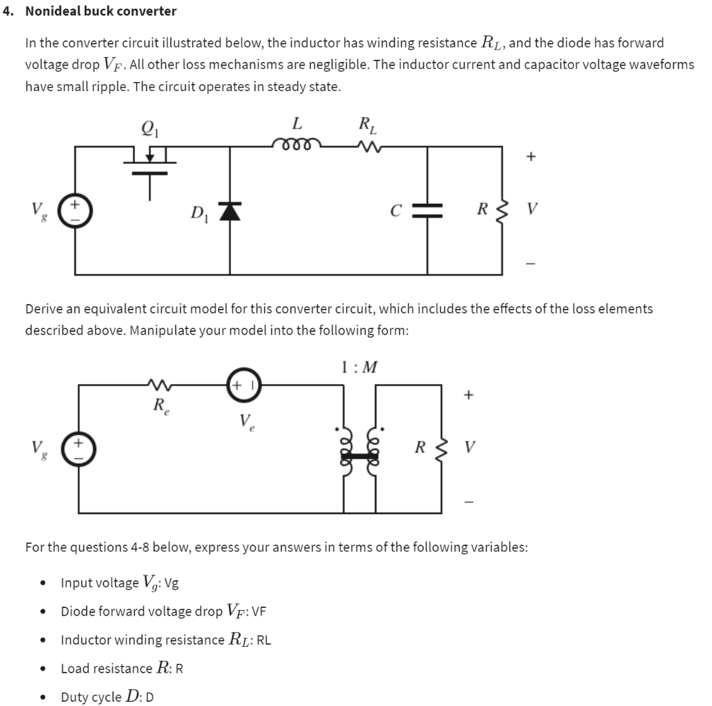 In the converter circuit illustrated below, the | Chegg.com