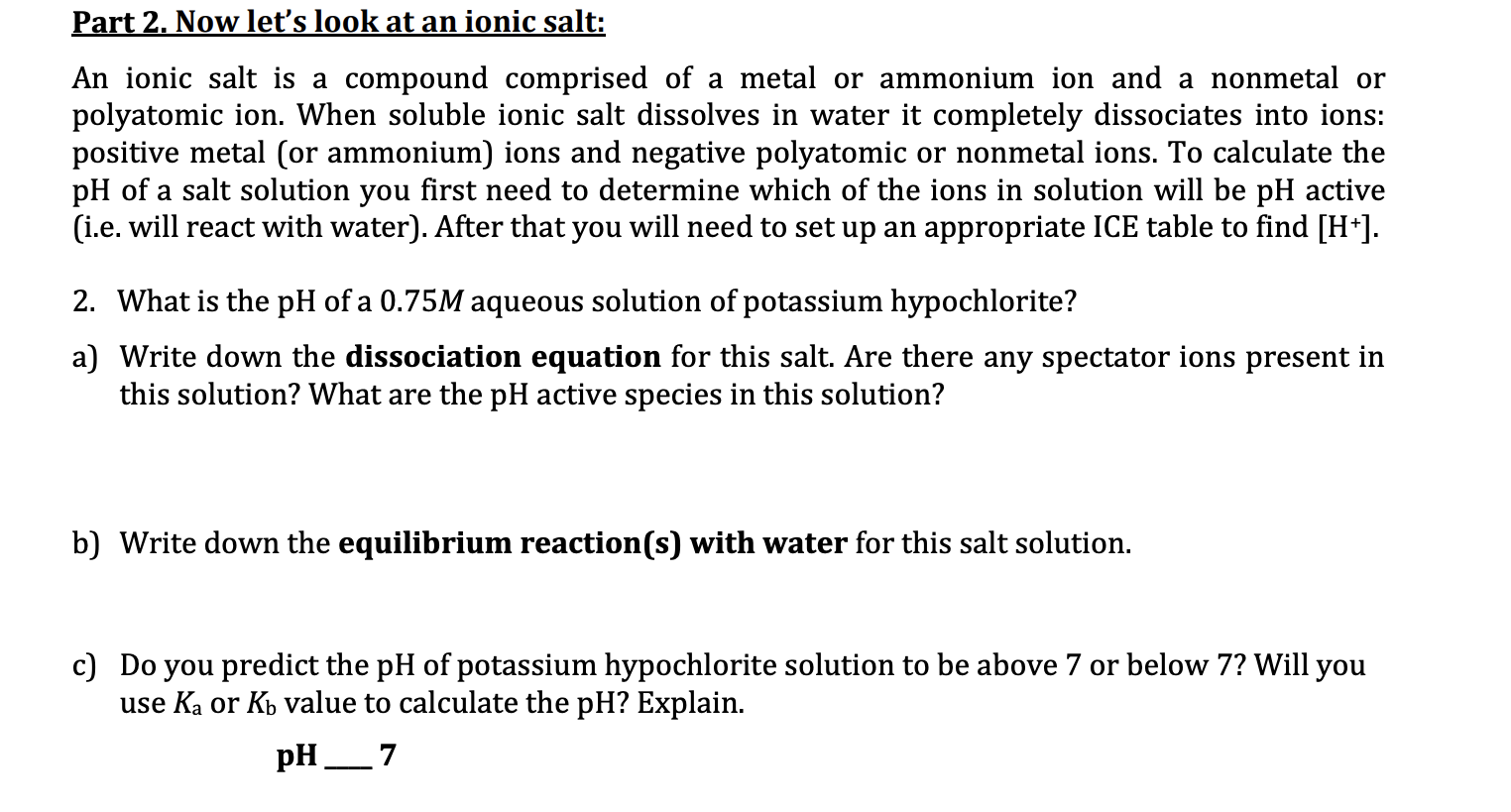 Solved Part 2. Now let's look at an ionic salt: An ionic | Chegg.com