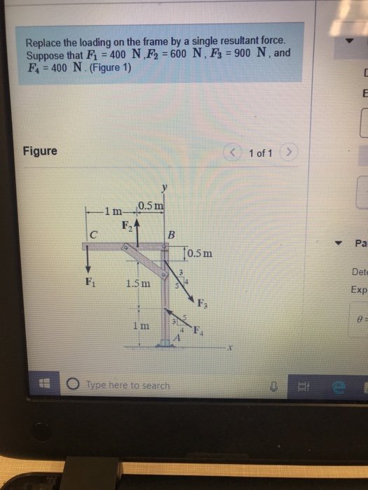Solved Replace the loading on the frame by a single | Chegg.com