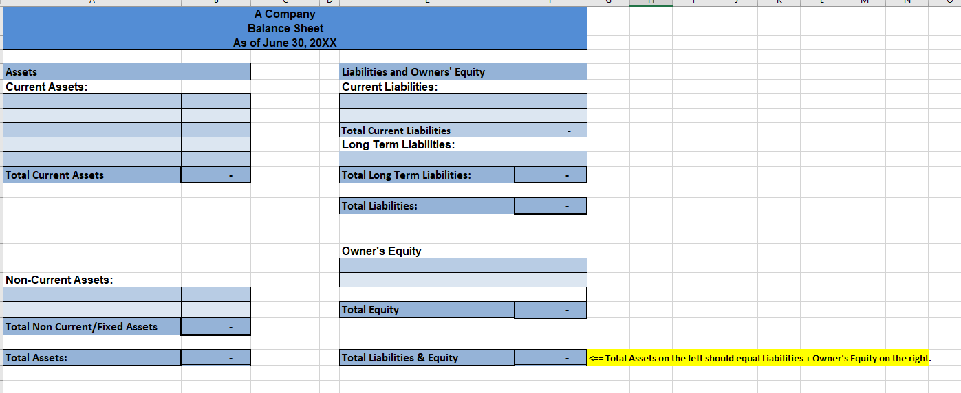 Solved I need help filling in my excel sheet The following | Chegg.com