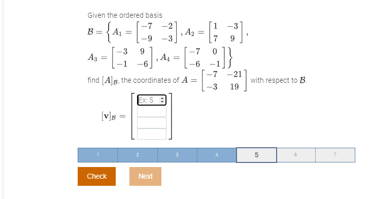 Solved Given the ordered basis | Chegg.com