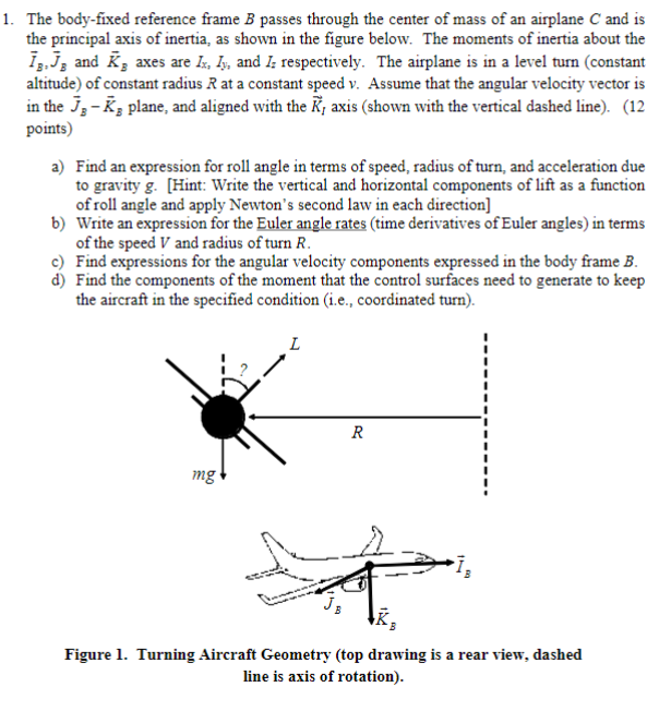 Solved The body-fixed reference frame B ﻿passes through the | Chegg.com