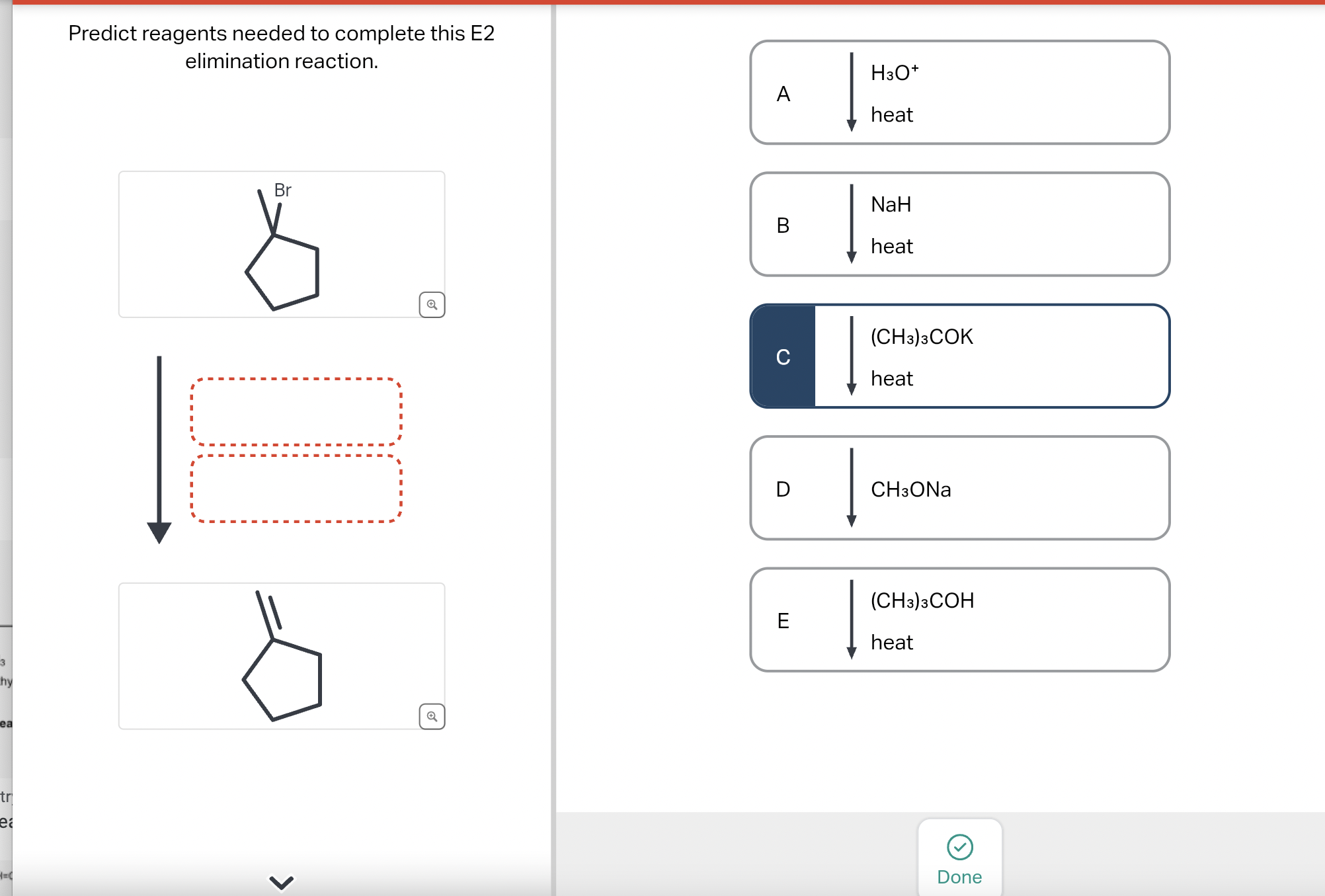 Solved Predict reagents needed to complete this E2 | Chegg.com