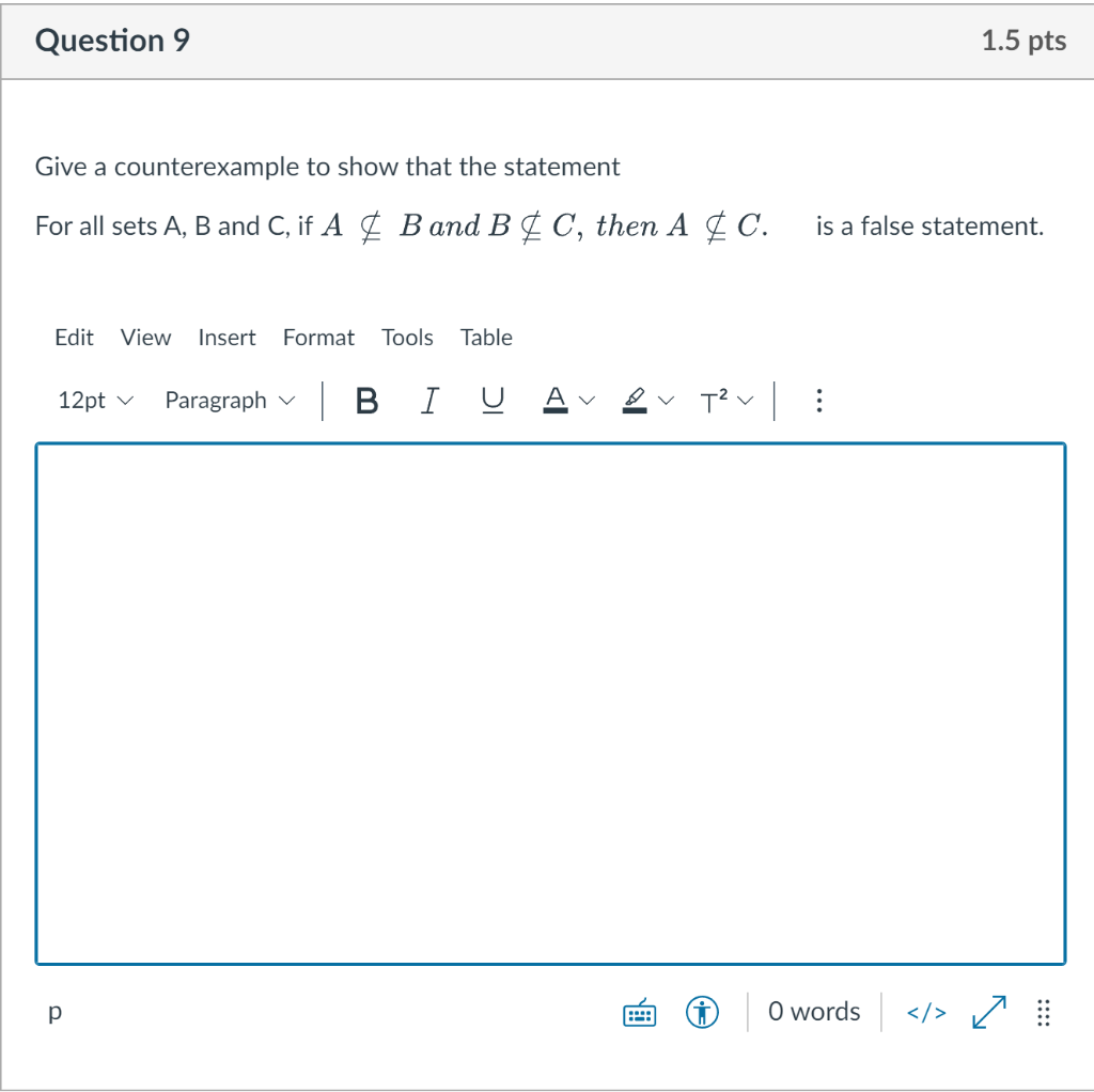 Solved Give a counterexample to show that the statement For | Chegg.com