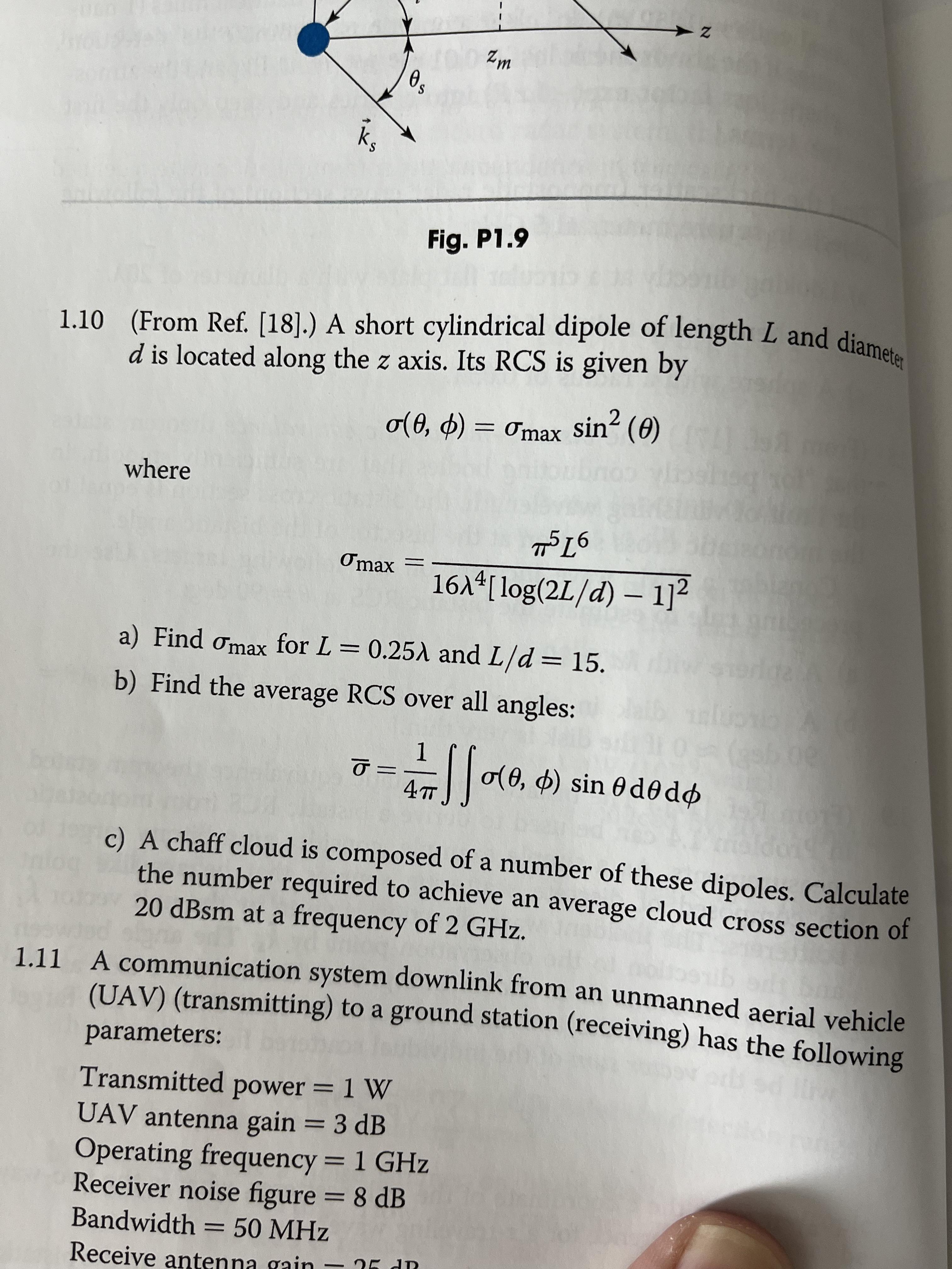 Solved Fig. P1.9 1.10 (From Ref. [18].) A short cylindrical | Chegg.com