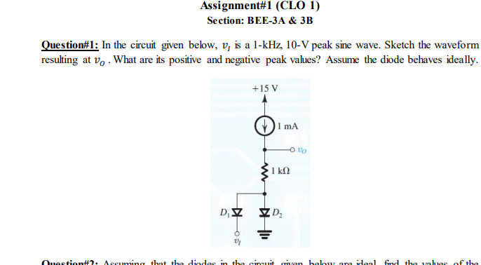 Solved Assignment#1 (CLO 1) Section: BEE-3A & 3B Question#1: | Chegg.com