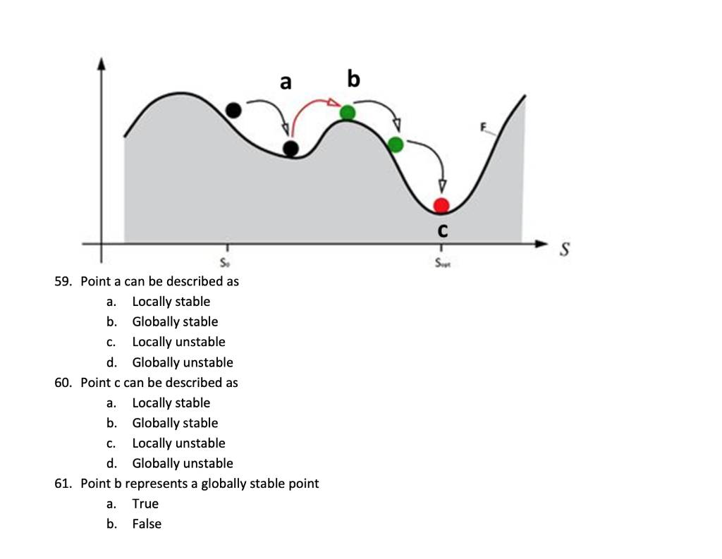 Solved Se 59. Point a can be described as a. Locally stable | Chegg.com
