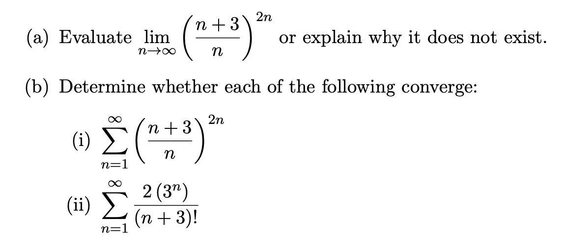 Solved 2n (n+3 or explain why it does not exist. (a) | Chegg.com