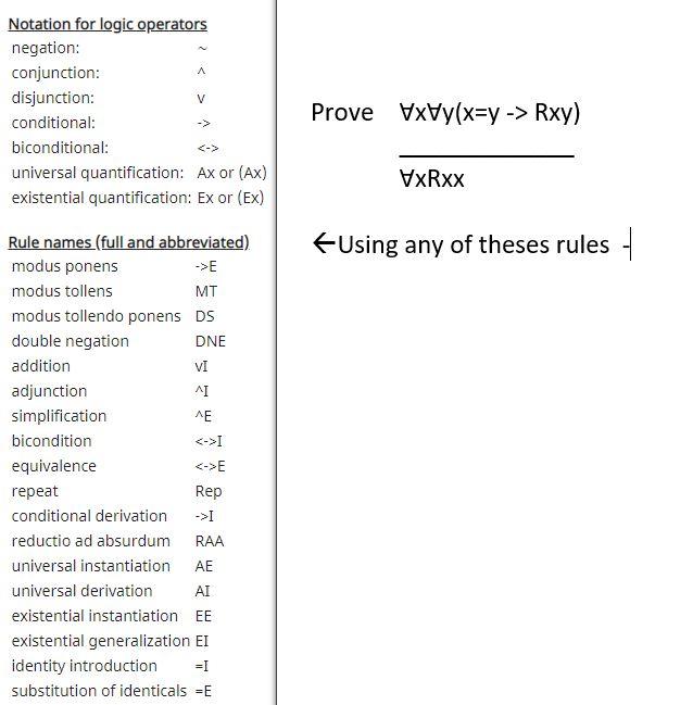 Solved A v Notation for logic operators negation: | Chegg.com