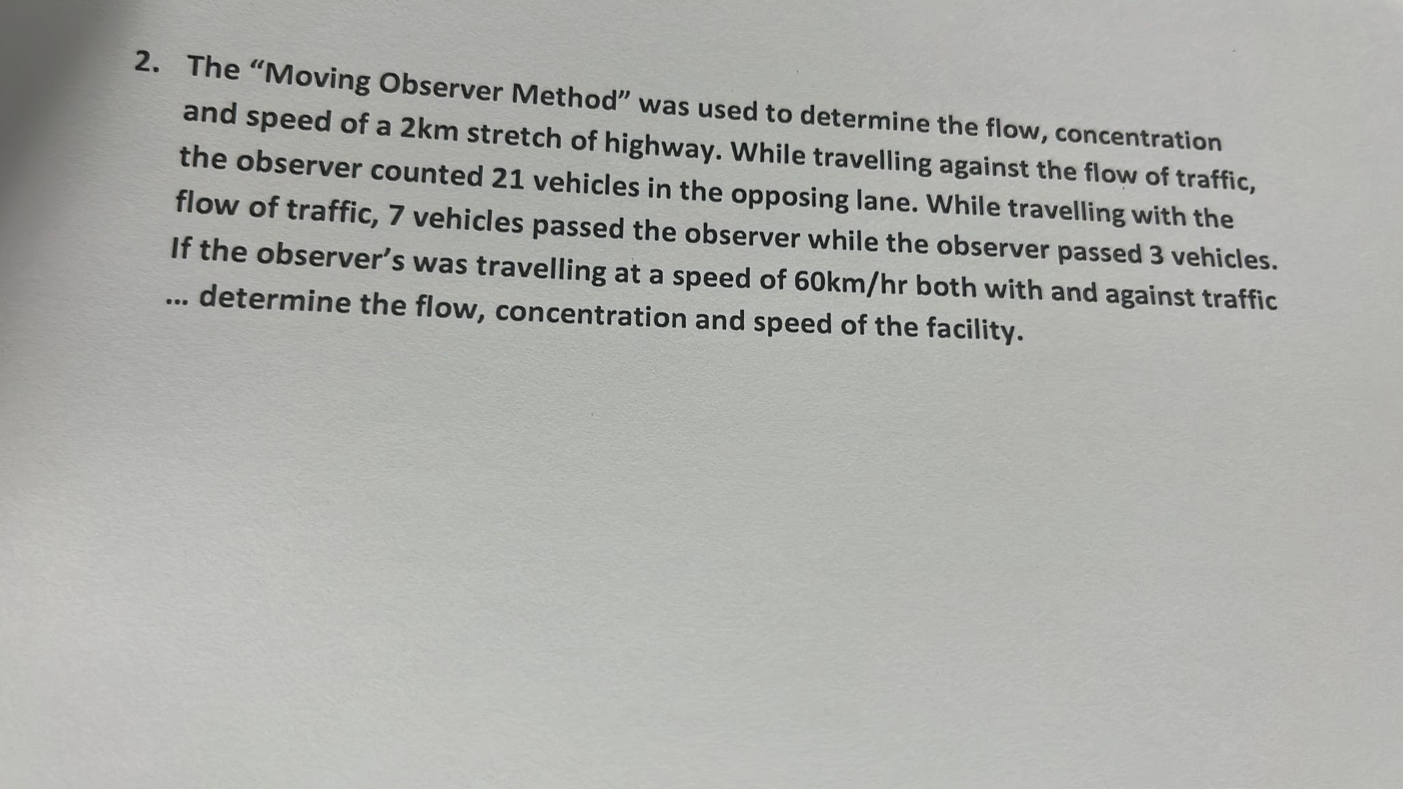 2. The "Moving Observer Method" was used to determine | Chegg.com