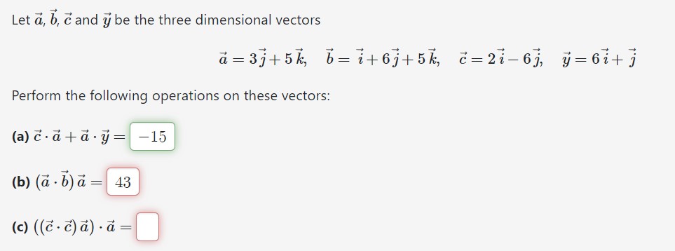 Solved Let vec(a),vec(b),vec(c) ﻿and vec(y) ﻿be the three | Chegg.com