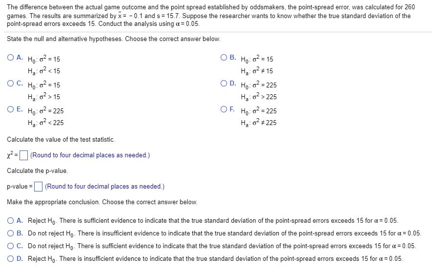 Solved The difference between the actual game outcome and | Chegg.com