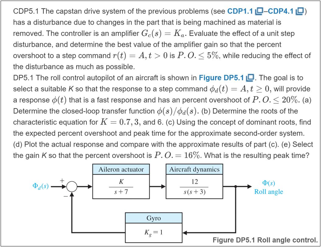 Solved CDP5.1 The capstan drive system of the previous | Chegg.com