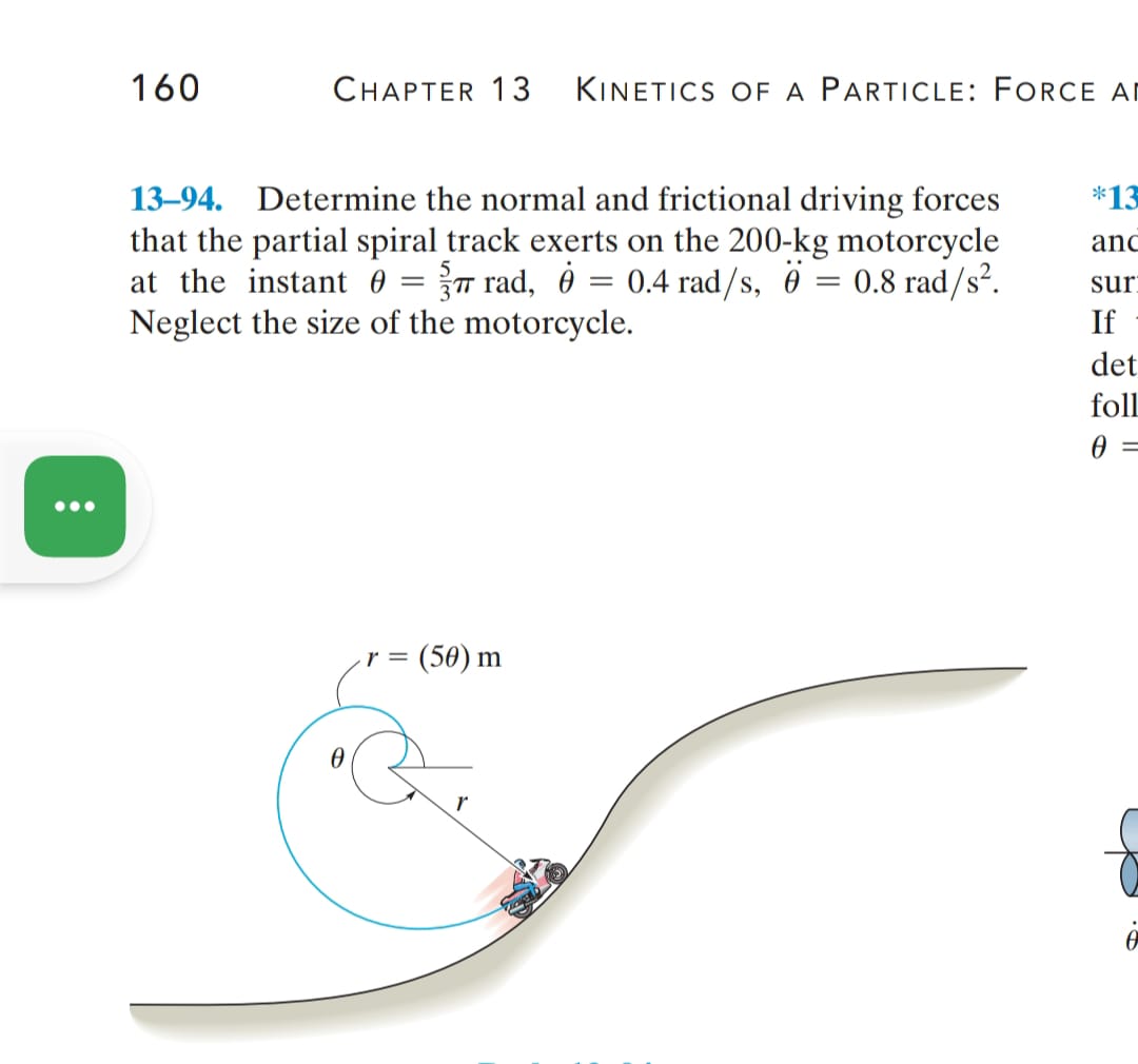 Solved 13-94. ﻿Determine the normal and frictional driving | Chegg.com