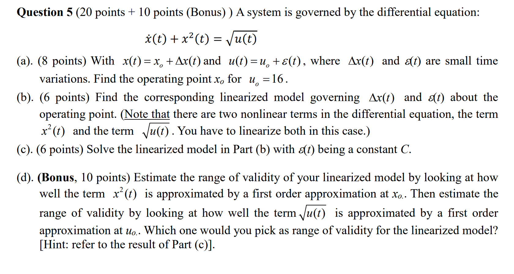 Solved Question 5 (20 points +10 points (Bonus) ) A | Chegg.com Solved Question 5 (20 points +10 points (Bonus) ) A | Chegg.com