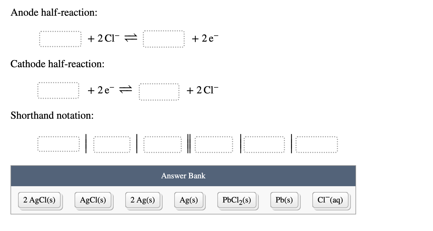 Solved Complete the half-reactions for the cell shown, and | Chegg.com