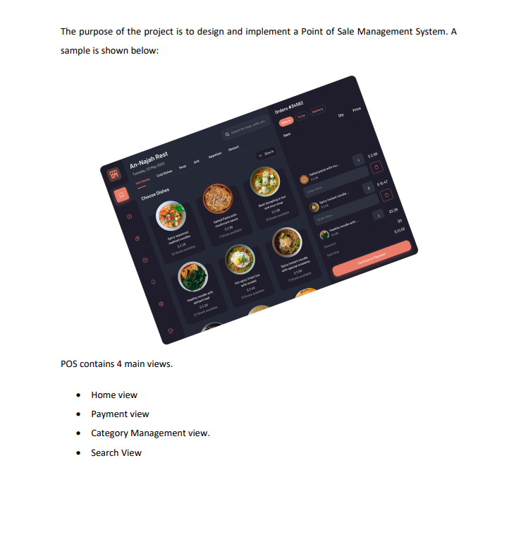 Solved The purpose of the project is to design and implement | Chegg.com