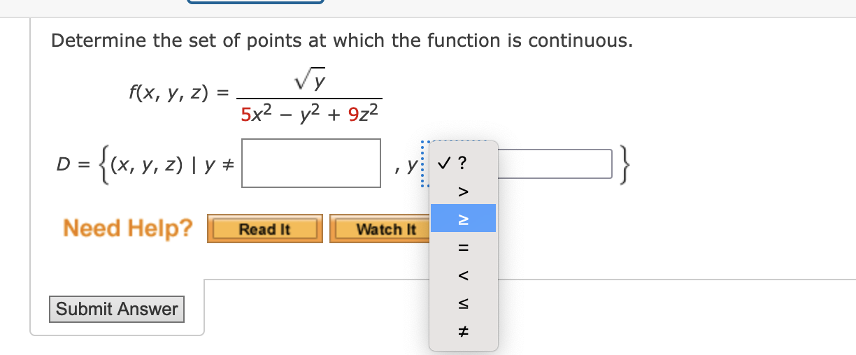 Solved Determine the set of points at which the function is | Chegg.com