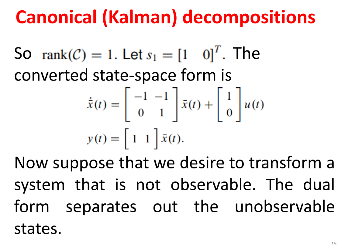 Solved Canonical (Kalman) decompositions Example: Consider | Chegg.com
