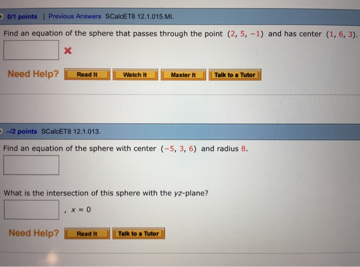 Solved Find an equation of the sphere that passes through | Chegg.com