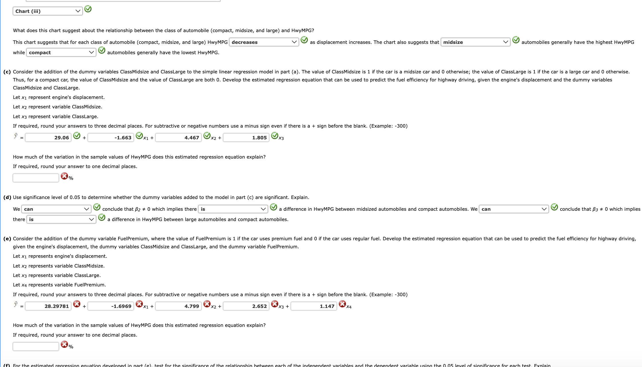 Solved (a) Develop an estimated regression equation that can | Chegg.com