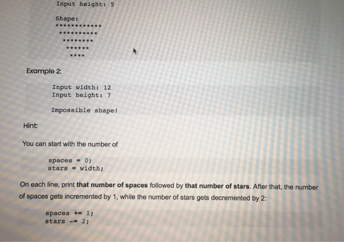Solved Task F. Upside-down trapezoid Write a program | Chegg.com