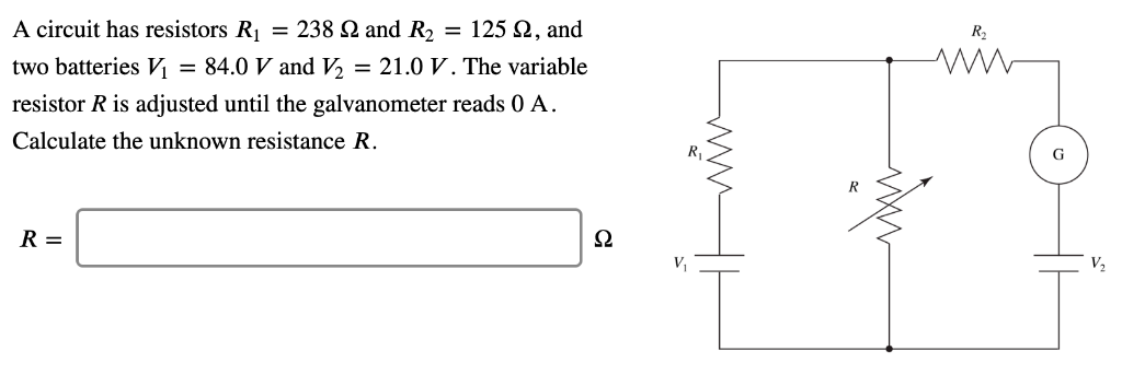 Solved A circuit has resistors R1-238 Ω and R2-125 Ω, and | Chegg.com