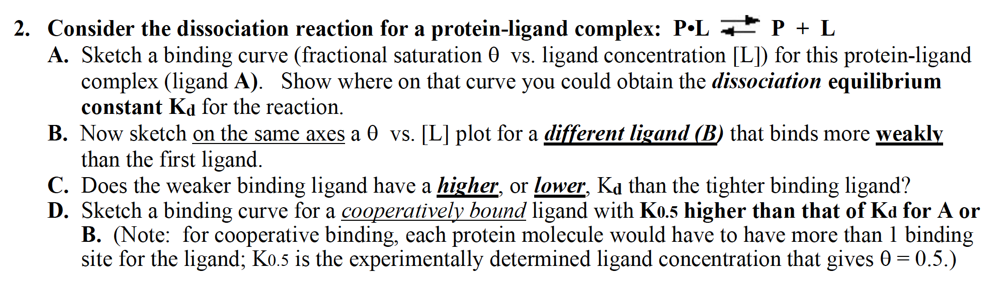 Solved 2. ﻿Consider the dissociation reaction for a | Chegg.com