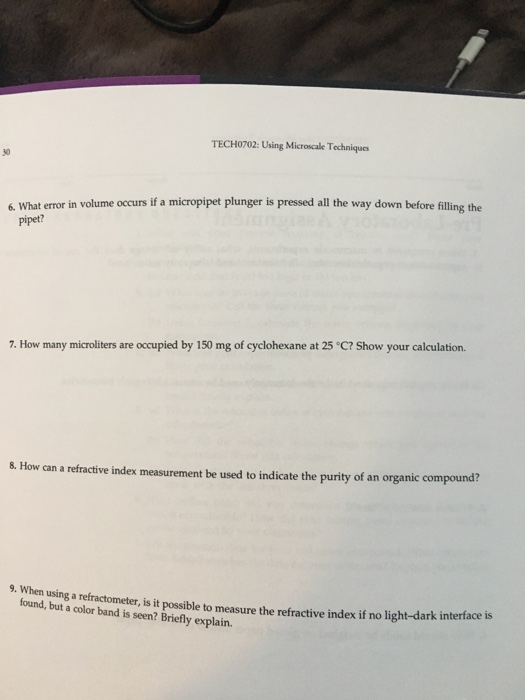 Solved TECH0702: Using Microscale Techniques 30 6. What | Chegg.com