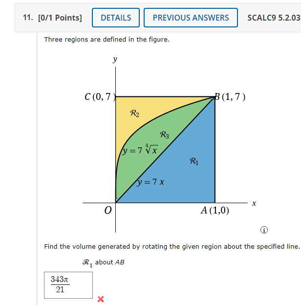 Solved 11. [0/1 Points] DETAILS PREVIOUS ANSWERS SCALC9 | Chegg.com
