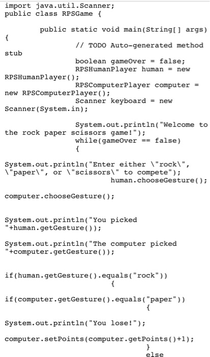 Solved Lab 22 Advanced Rock Paper Scissors Game Objective: | Chegg.com