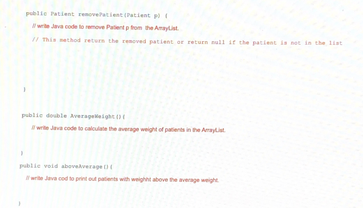Solved Question 7 Given the following Java class: public | Chegg.com
