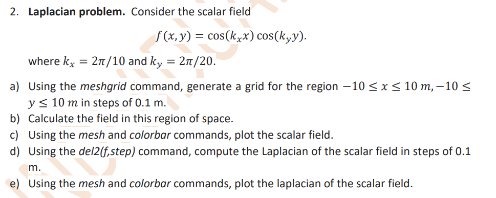Solved 2. Laplacian problem. Consider the scalar field | Chegg.com