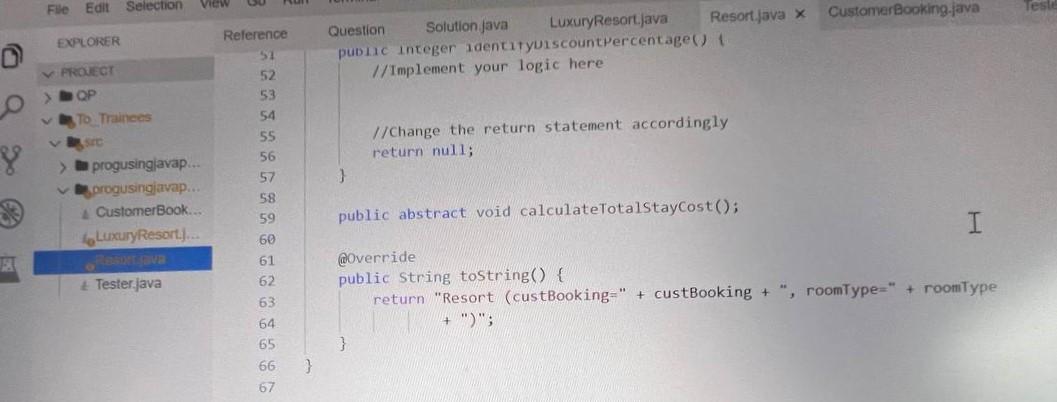 Object Oriented Programming question. working on this | Chegg.com