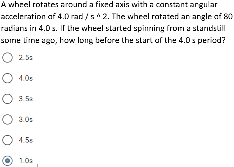 Solved A wheel rotates around a fixed axis with a constant | Chegg.com