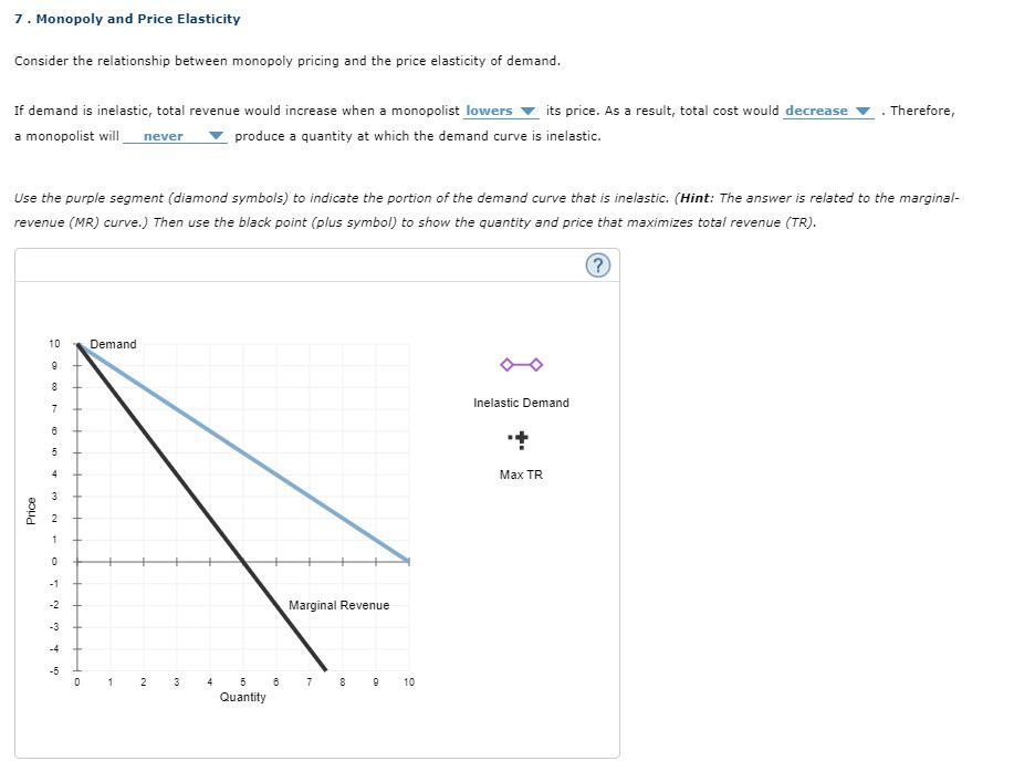 Solved Need help with Question 7: 1. Lowers / Raises 2. | Chegg.com