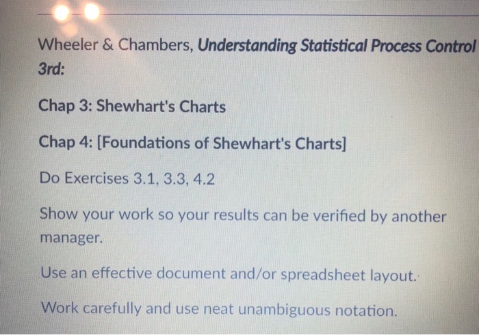 Solved Wheeler & Chambers, Understanding Statistical Process | Chegg.com